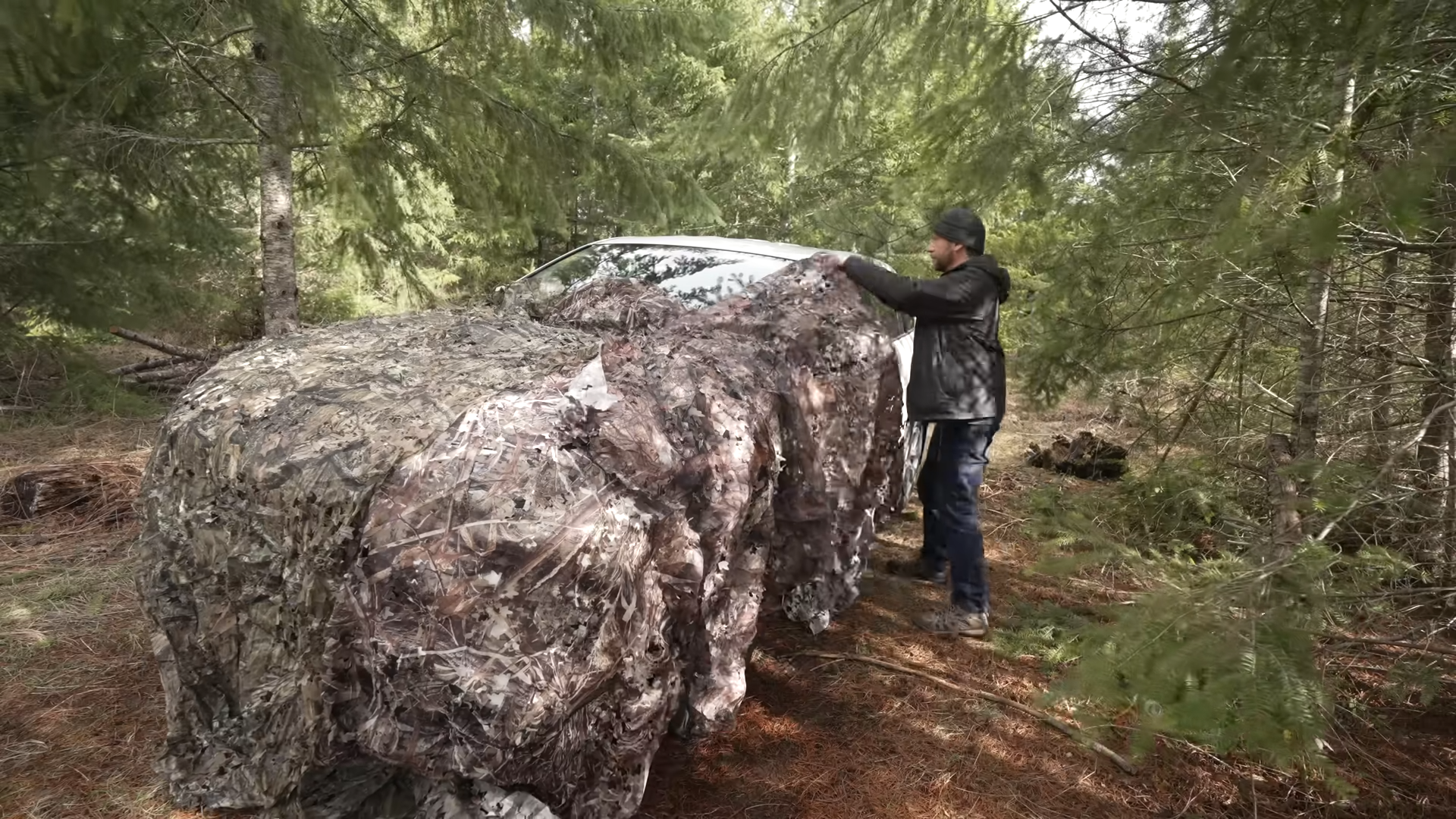 The hidden car beside the highway that shouldn't have been there