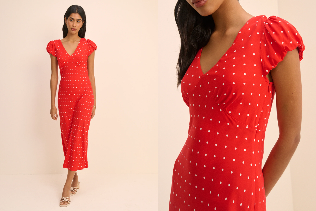 This high street red polka dot dress looks just like Kate Middleton's