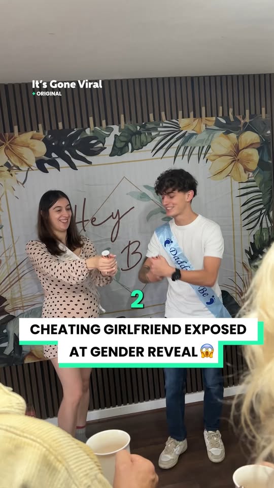 Cheating girlfriend exposed at gender reveal