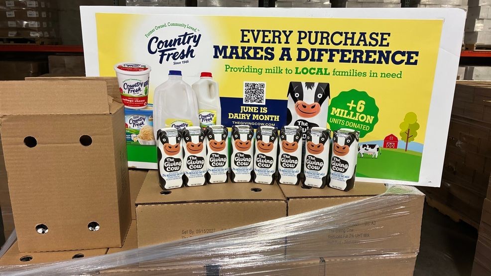 Thousands of milk cartons donated to Food Bank of Eastern Michigan
