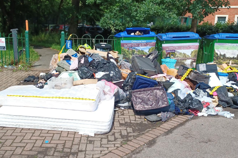 Fly-tip outside Leicester police station became an 'obstacle course ...