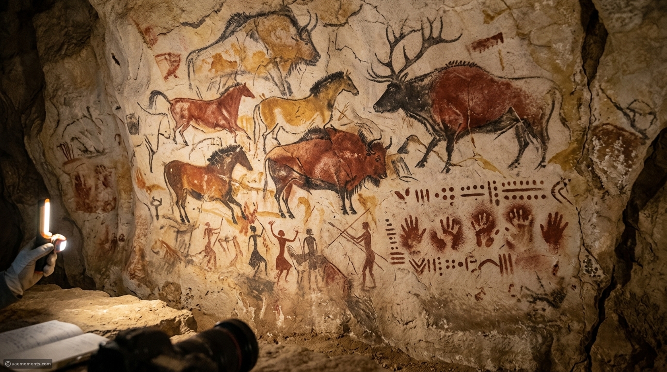 Ancient cave art discovery shows strange beings from before human history