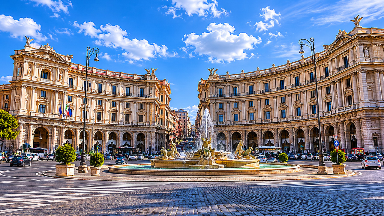 Have you seen Rome’s fountain square like this?