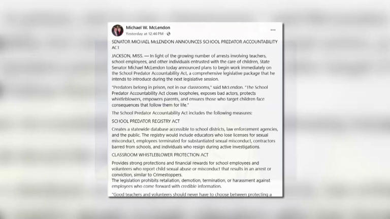 Mississippi senator proposes chemical castration for school employees ...