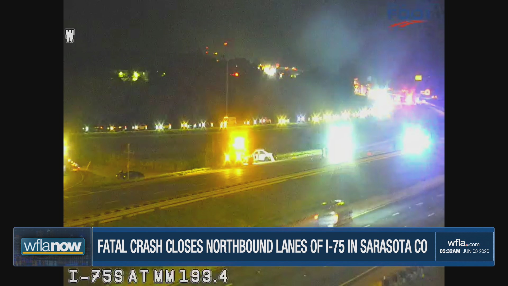 All northbound lanes of I-75 in Sarasota County reopen after fatal crash