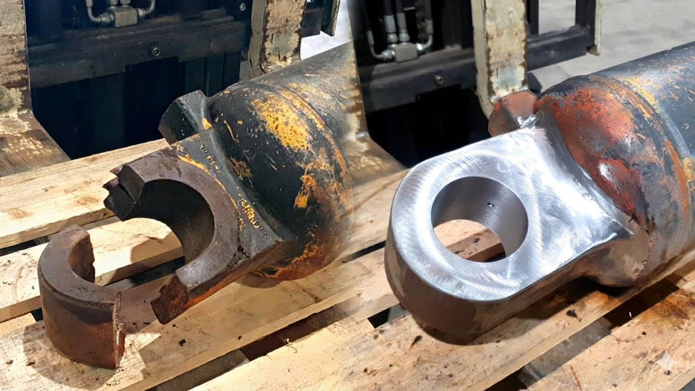 CAT D9 barrel eye repair