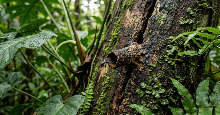Como a engenharia natural da abelha-sem-ferrão utiliza resinas vegetais ...