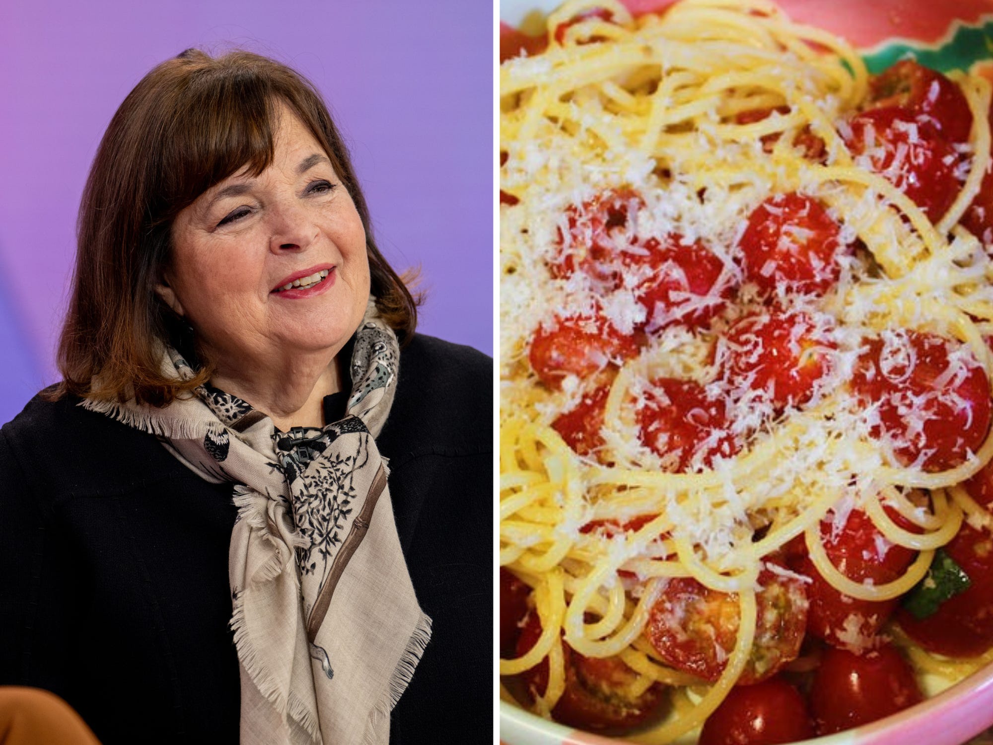 We made Ina Garten's easy 5-ingredient pasta. It was perfect for a ...