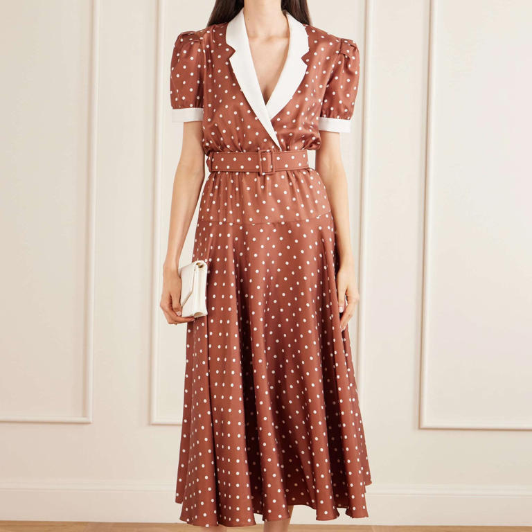 Kate Middleton's strawberry-red dress puts twist on polka dots as she ...