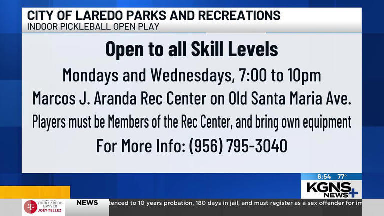 Indoor pickleball comes to Aranda Recreation Center