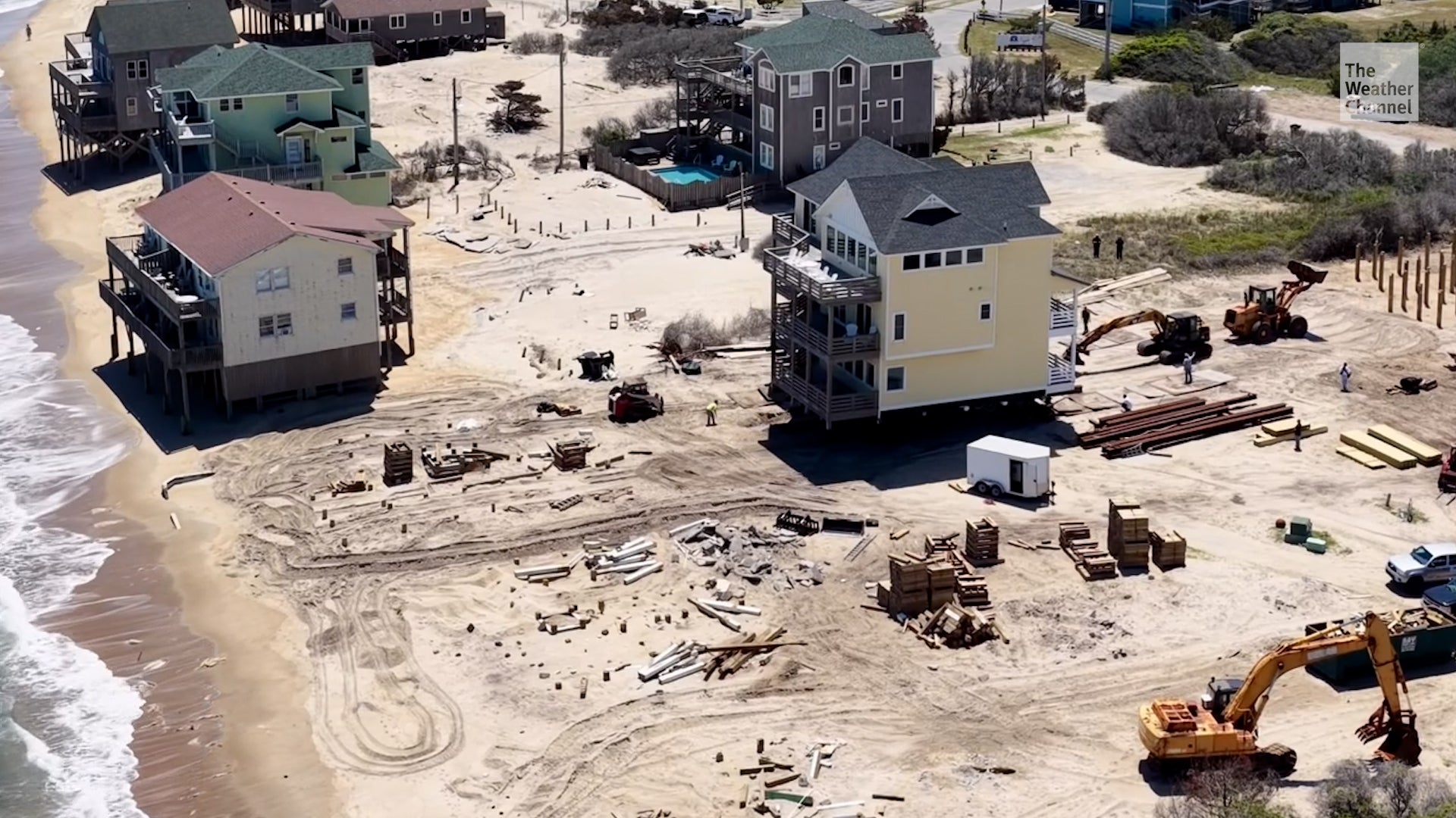 Entire North Carolina home moved away from oceanfront