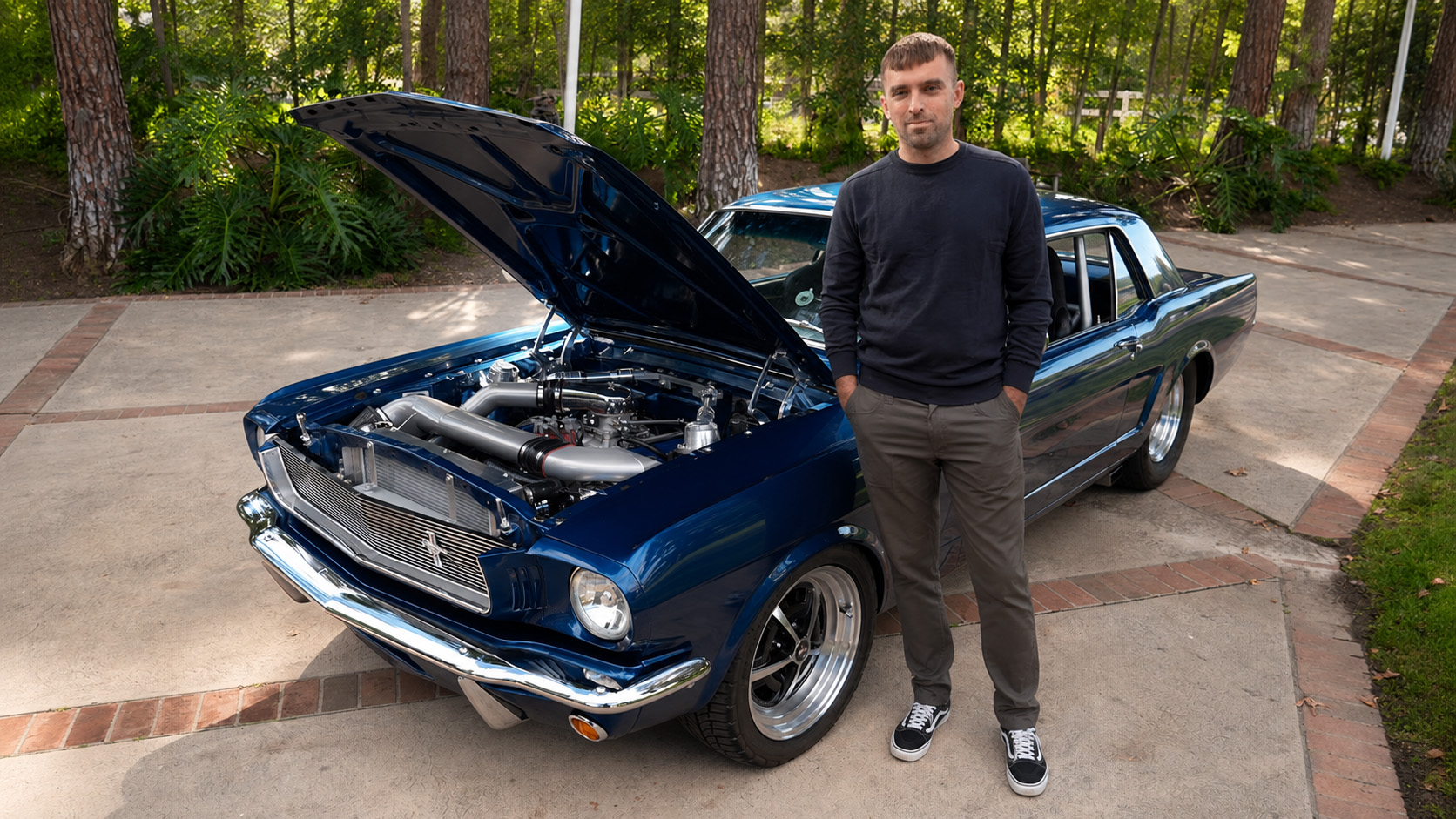 A 20-year-old built a 410HP daily driven classic Mustang in his garage