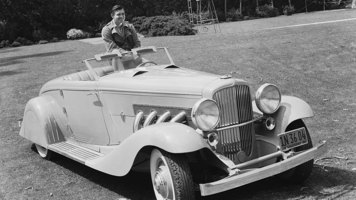 Clark Gable's 1935 Duesenberg Model JN convertible coupe in photos