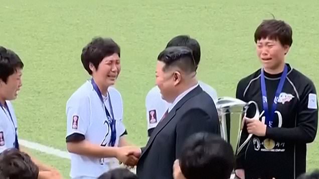 North Korea's women's football champions burst into tears as they meet ...