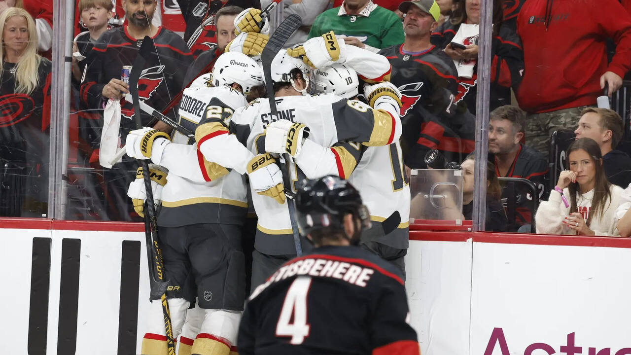 Hertl's late goal propels Golden Knights to 5-4 victory over Hurricanes ...