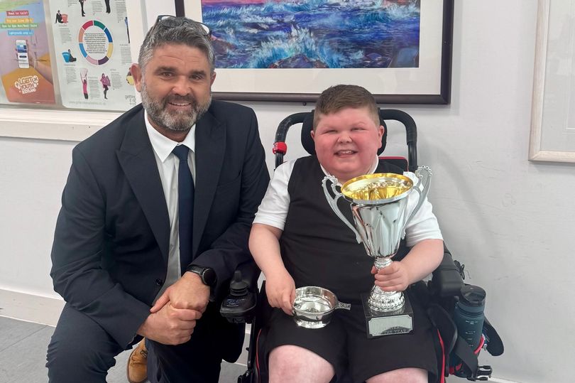 Talented Wishaw school pupil wins top prizes on powerchair football field
