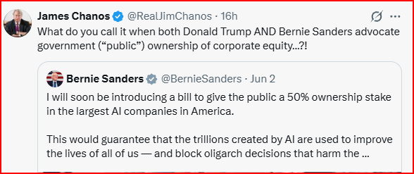 Jim Chanos stunned as Donald Trump and Bernie Sanders find common ...