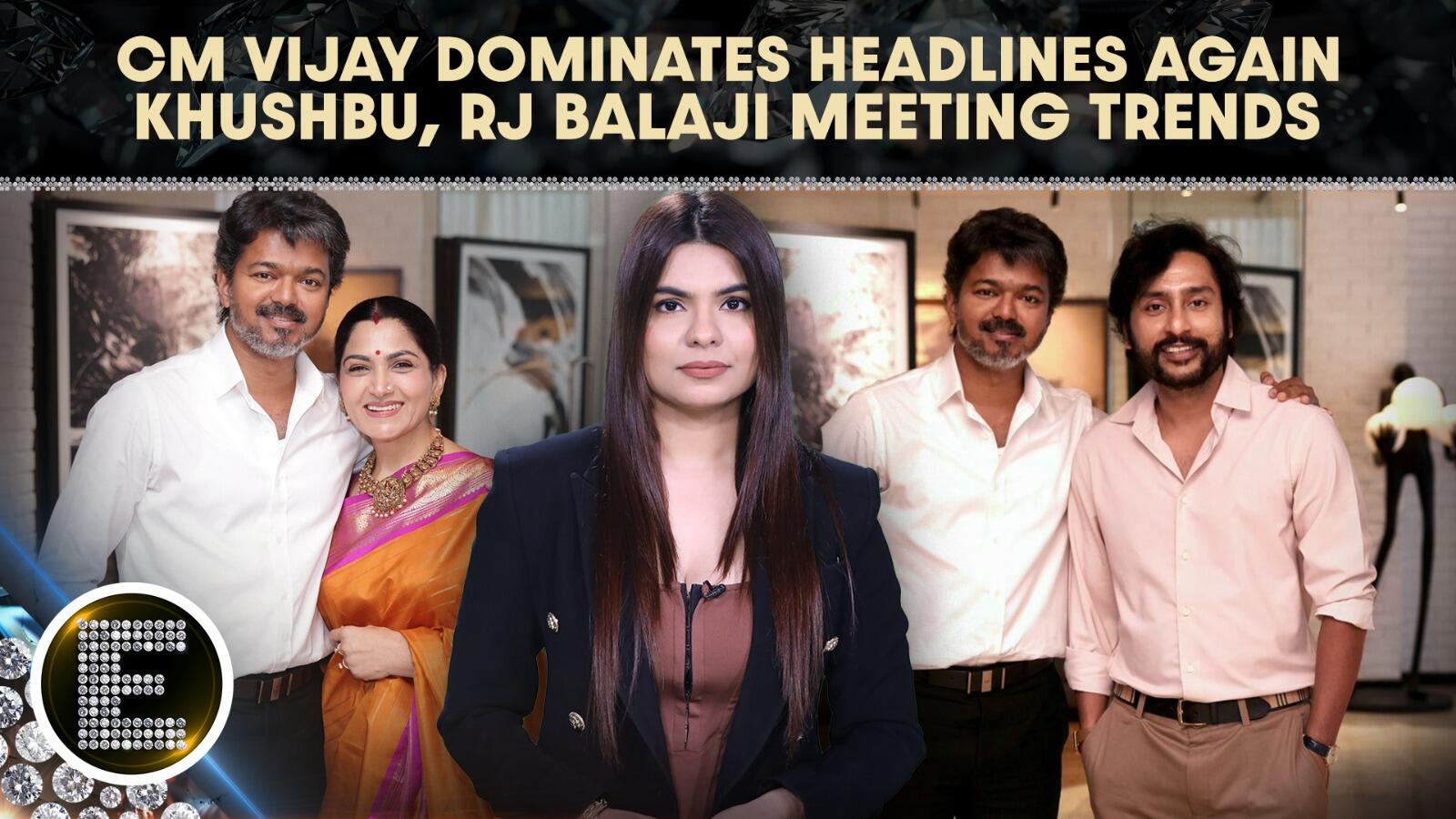 Khushbu Sundar meets CM Vijay; RJ Balaji credits Karuppu boost as ...