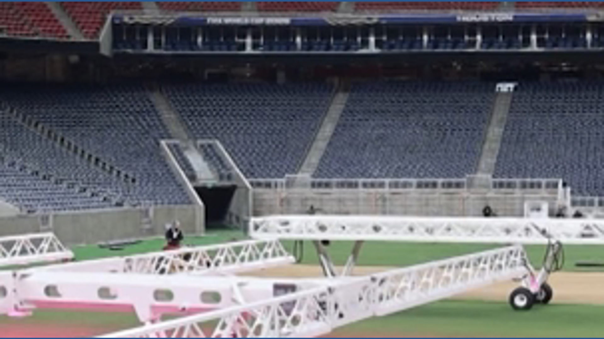 Watch crews install the World Cup field inside Houston stadium