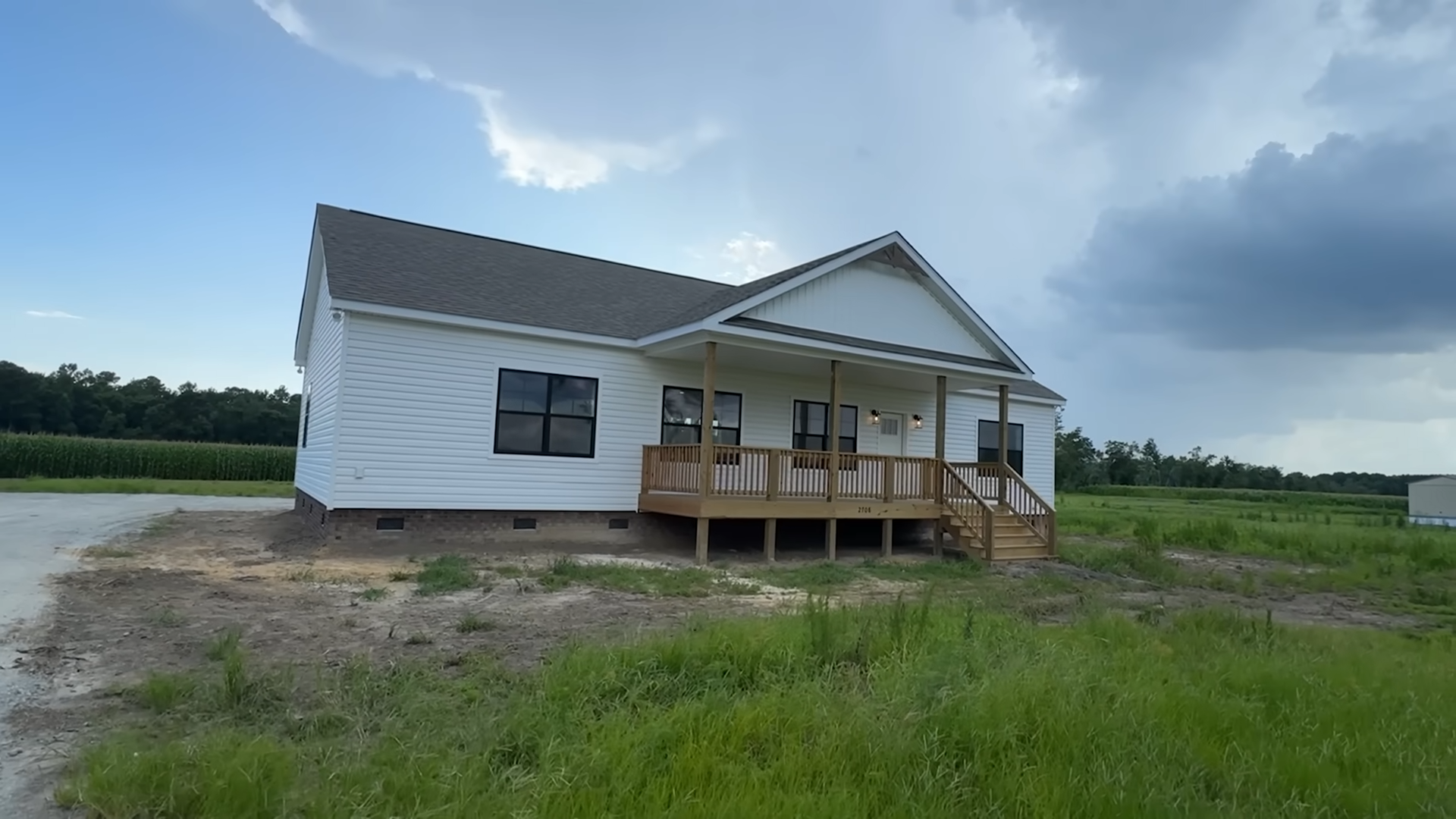 Touring a newly installed modular home with beautiful finishes