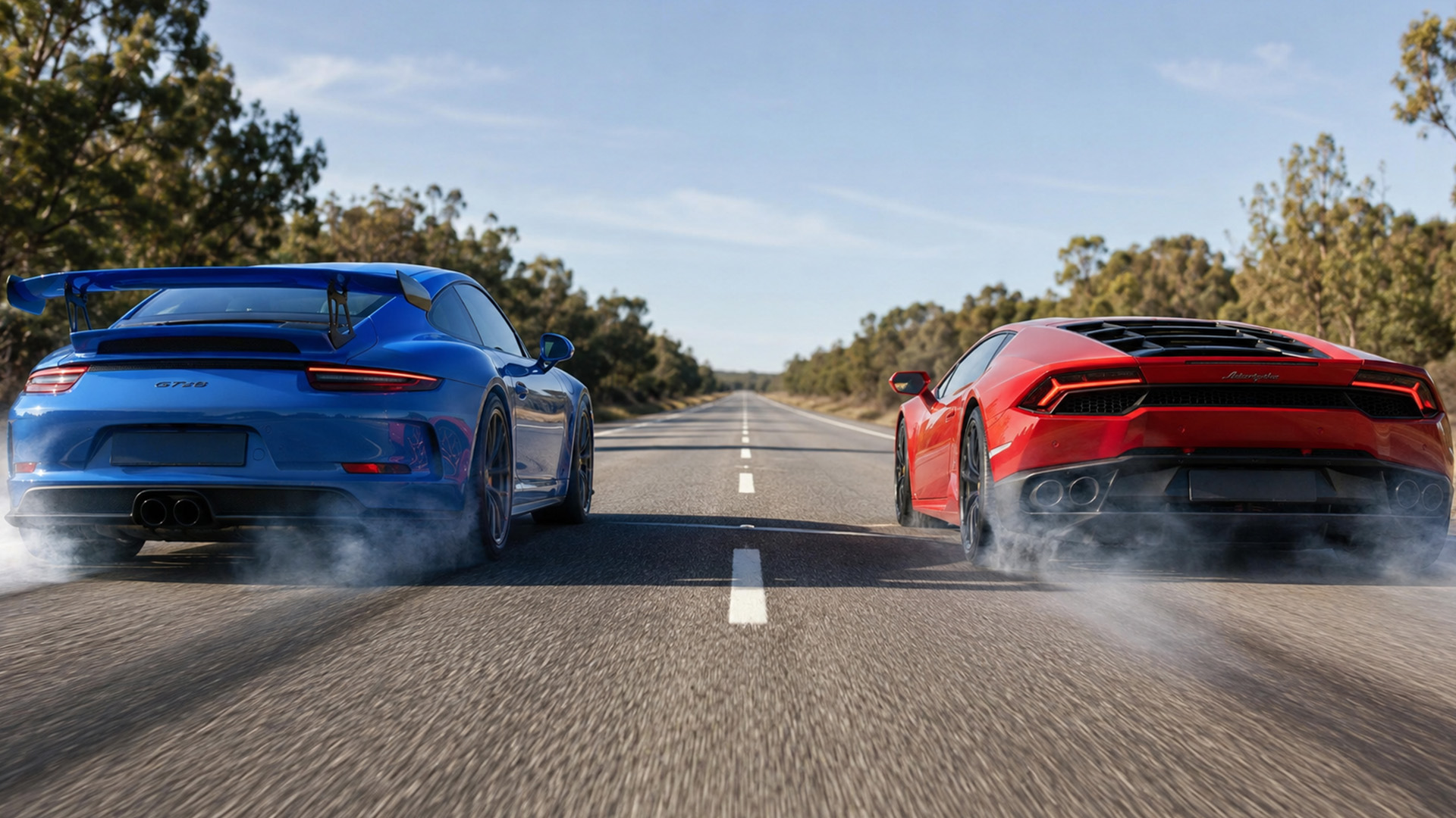 Porsche 911 GT3 generations battle for a Huracan challenge