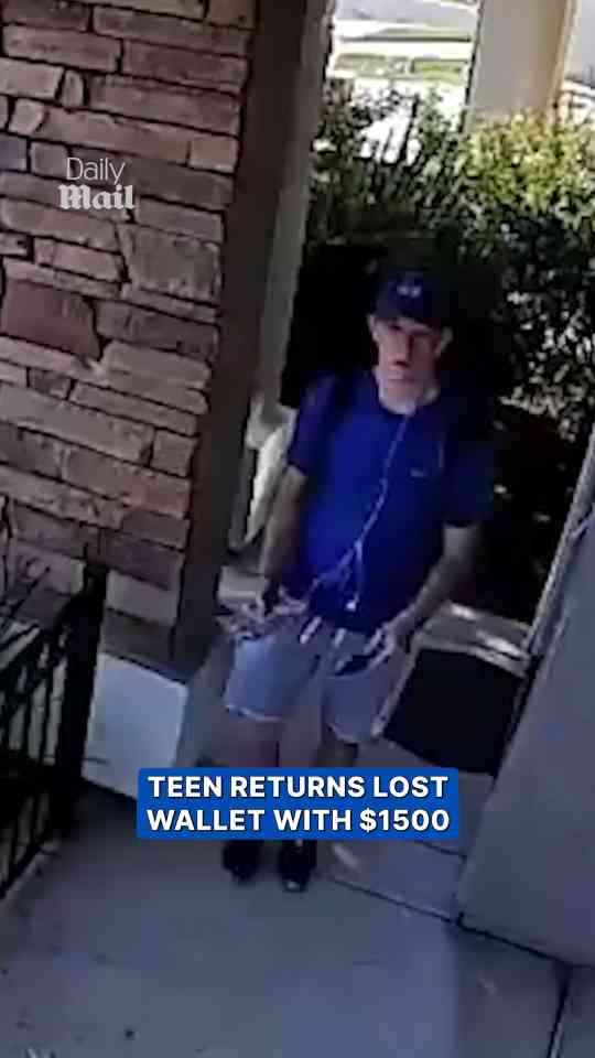Honest teen returns wallet containing $1,500 in cash