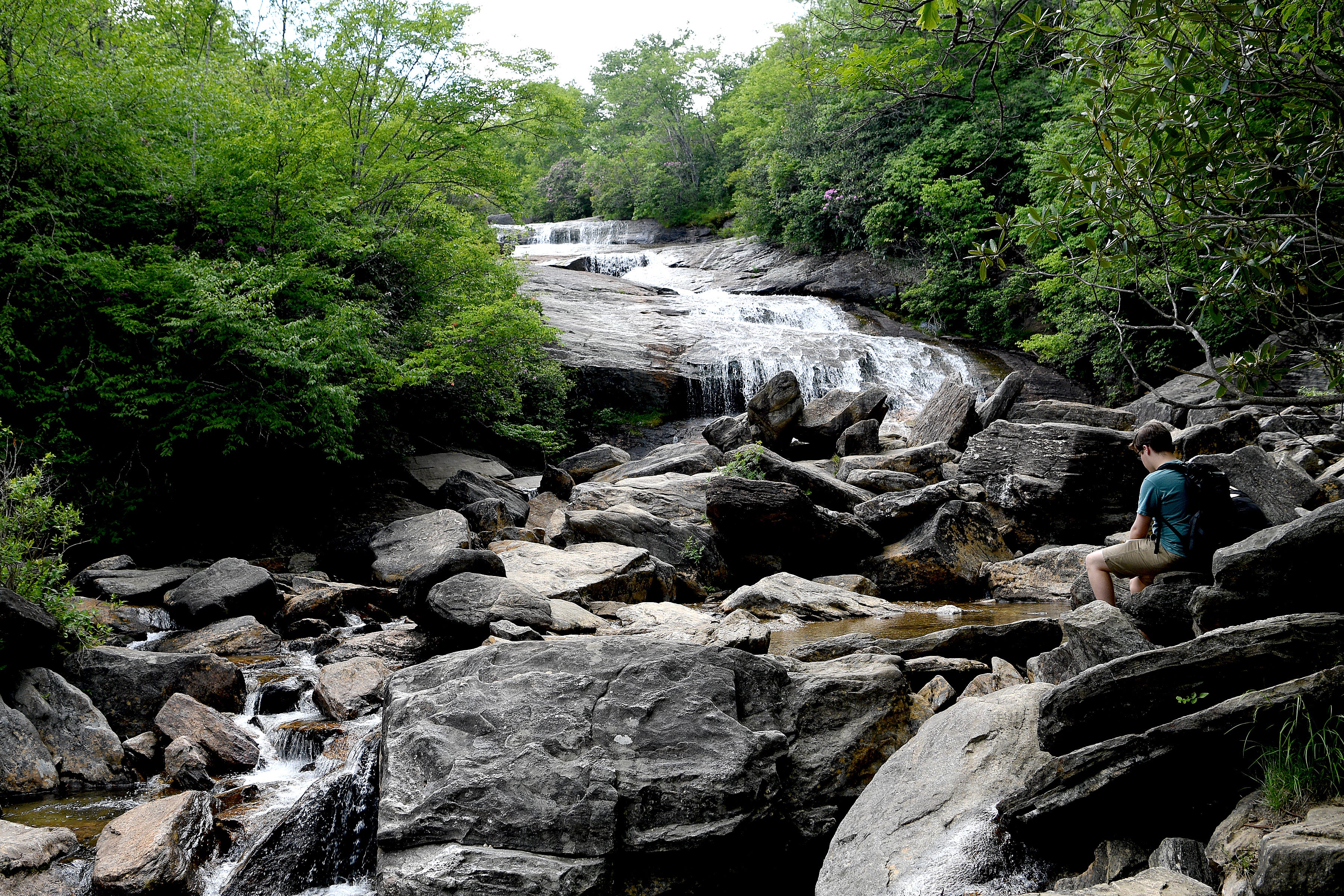 Construction begins on new Upper Falls trail at Graveyard Fields