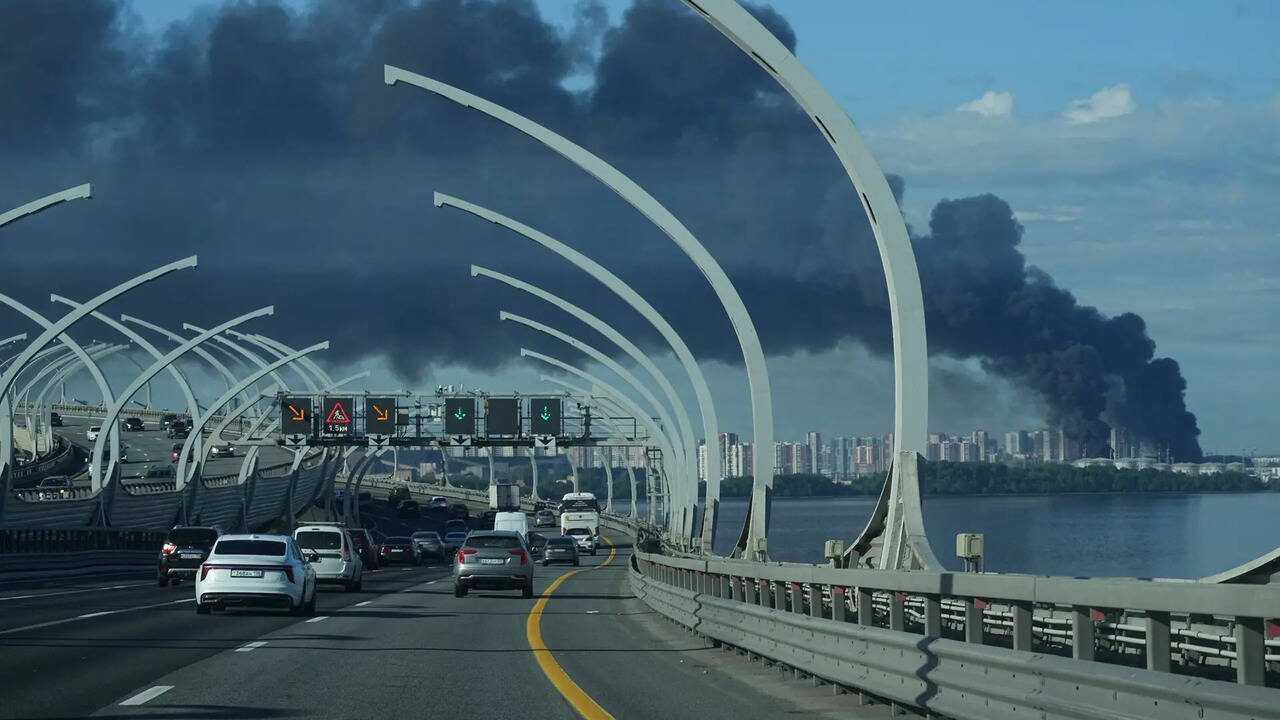 Ukrainian drones attack St. Petersburg oil terminal ahead of economic forum
