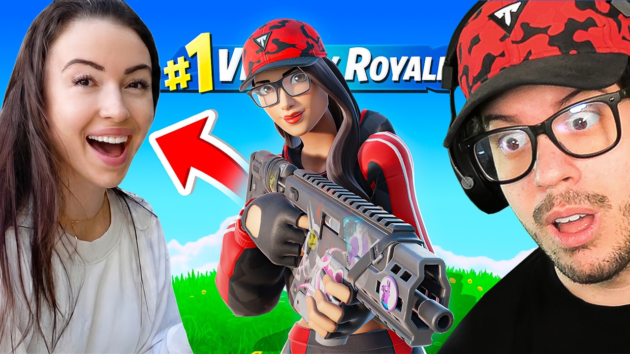 Winning with my wife's Fortnite skin!