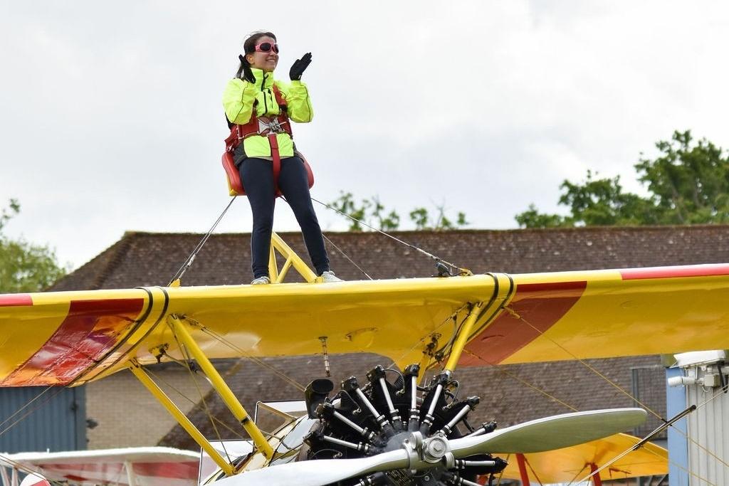 Blind Worthing charity volunteers say wing walk challenge was the best ...