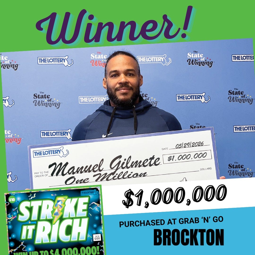 2 $1M Lottery winners; Boston Legacy training center were top stories