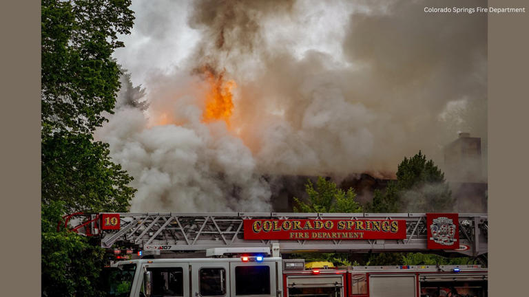 1 treated for minor burns after structure fire near Powers Boulevard