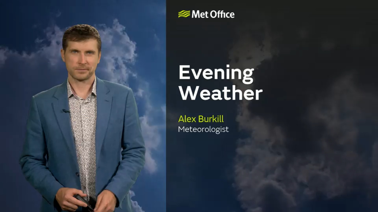 Met Office Wednesday evening weather forecast 03/06/26