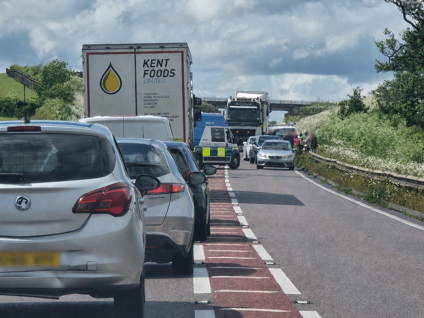 Multi-vehicle crash forced closure on busy route in and out of Northampton