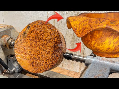 I carved giant waves into this burl bowl
