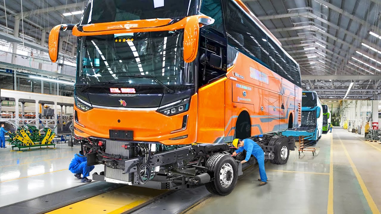 Amazing way they hand-build massive passenger bus from scratch