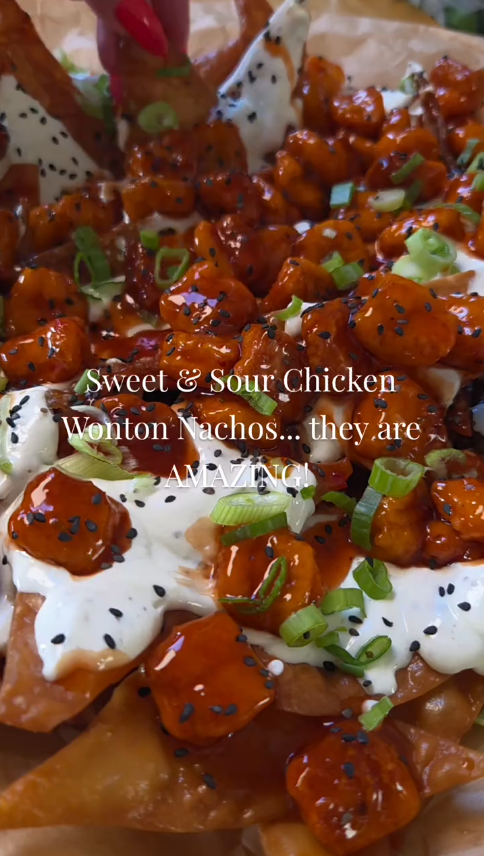 Easy sweet and sour popcorn chicken wonton bites