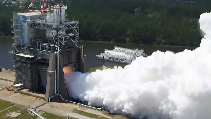 NASA conducts 600-second test of RS-25 engine in Mississippi