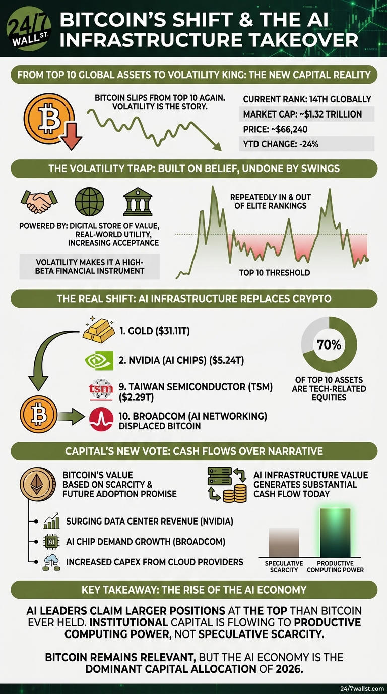 Bitcoin is no longer a top 10 global asset. The real story is what ...