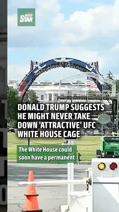 Trump suggests 'attractive' White House UFC cage could stay permanently