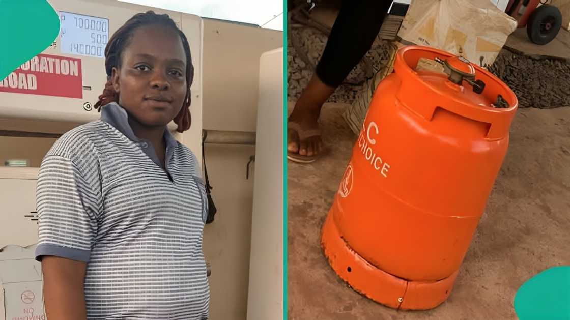 Nigerian lady speaks out, mentions price of cooking gas at filling station