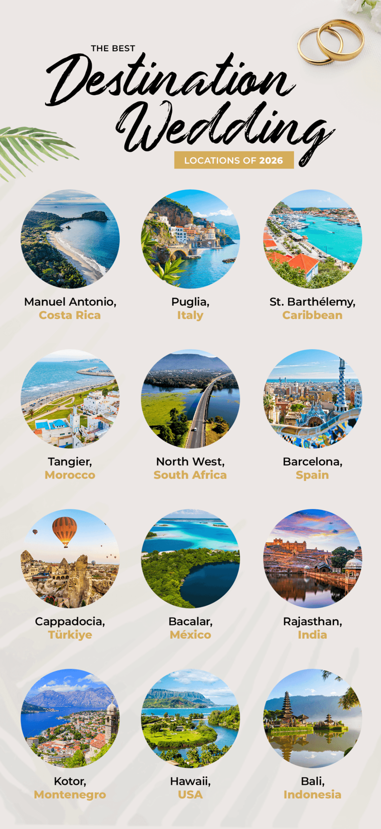 Great luxury destination wedding locations for 2026