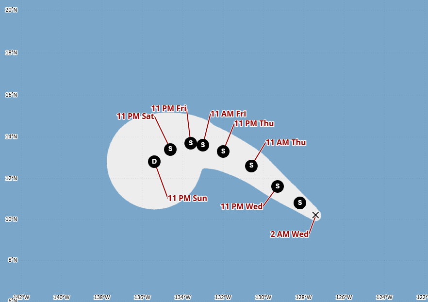 Tropical depression forms in Pacific Ocean: See path tracker