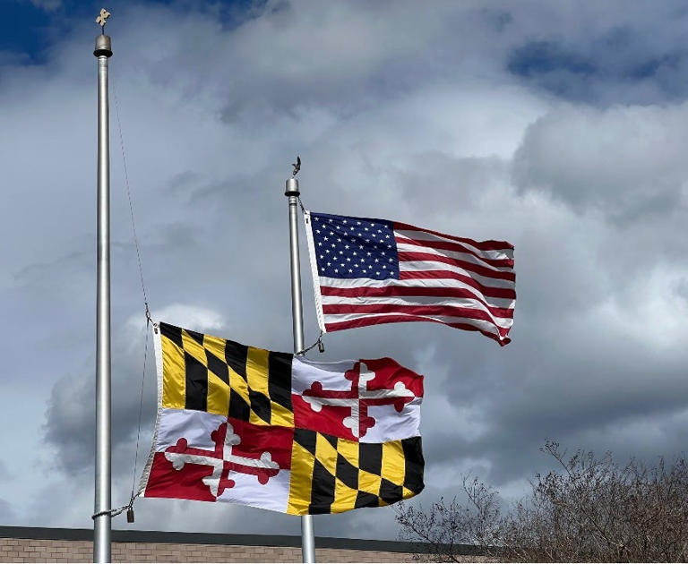 Why flags are at half-staff today in Maryland? Why they'll stay lowered