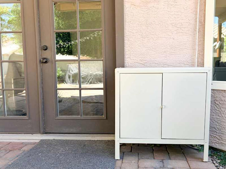 This IKEA outdoor storage gem is made of galvanized steel