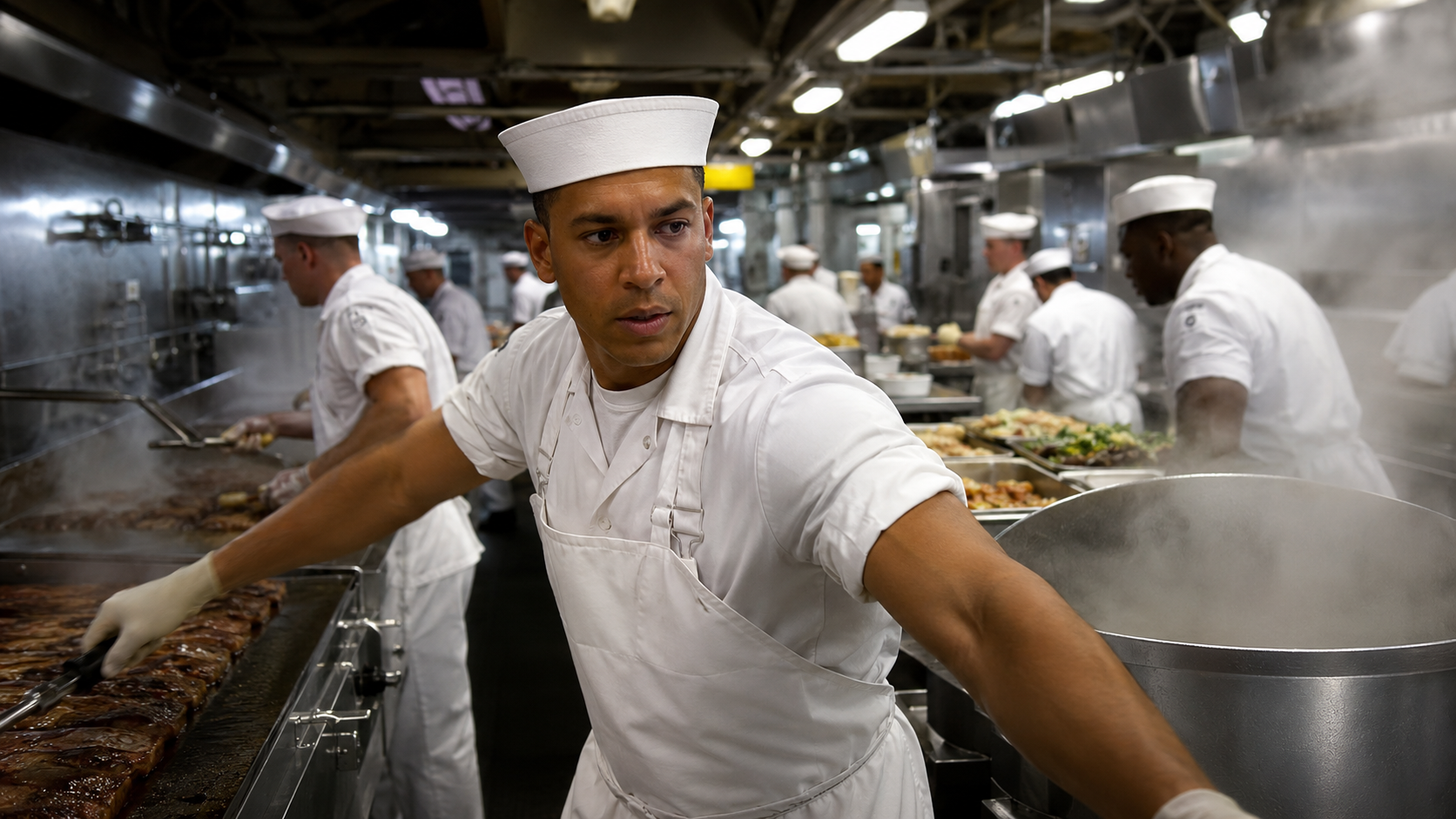 The brutal secret behind feeding 5,000 sailors inside a $13B aircraft ...