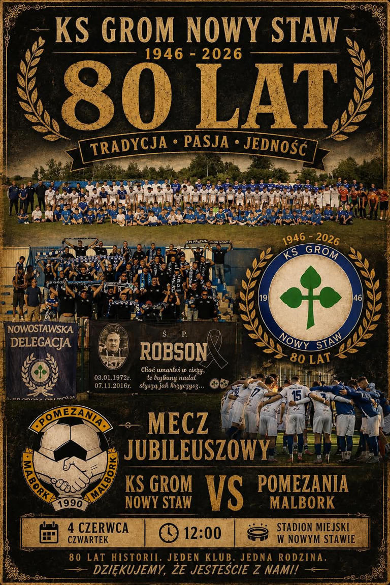 W czwartek derby powiatu w Nowym Stawie. Grom rozpoczyna tym meczem ...