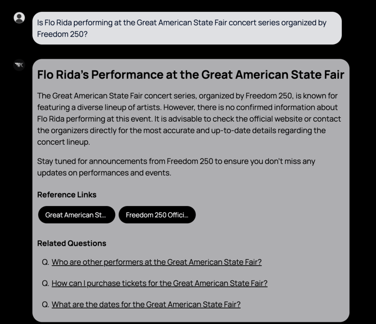 Is Flo Rida playing Trump's Freedom 250 concert? We asked his AI bot