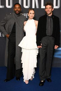 Emily Blunt dons mesh Alaïa pumps for 'Disclosure Day'