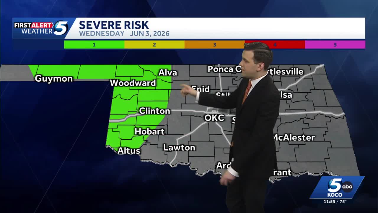 Oklahoma weather update: Severe storm risk zone expands on Wednesday ...